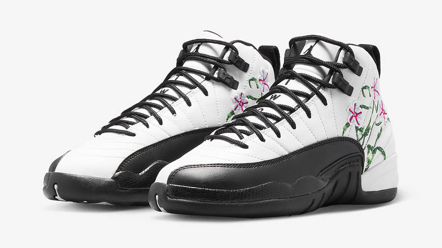 Air Jordan 12 GS Floral White Black | Where To Buy | DR6956-100 | The ...