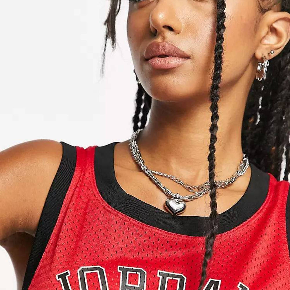 Jordan Heritage Basketball Vest Dress - Gym Red | The Sole Supplier