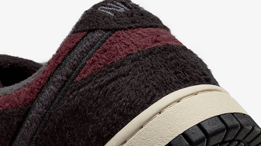 Nike Dunk Low Fleece Black Maroon | Where To Buy | DQ7579-600 | The ...