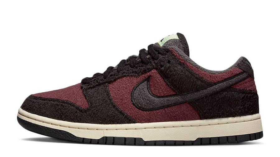 Nike Dunk Low Fleece Black Maroon | Where To Buy | DQ7579-600 | The ...