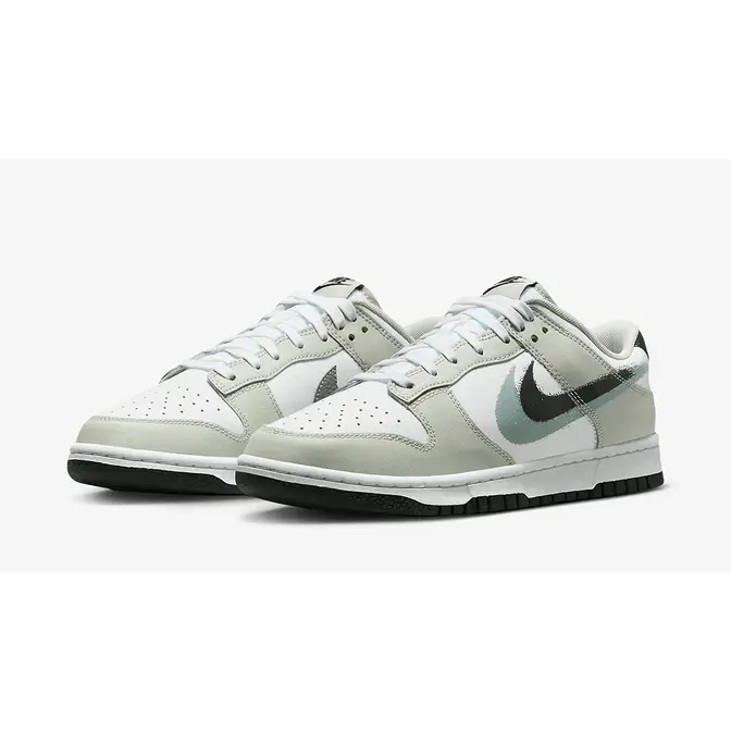 Nike Dunk Low Stencil Swoosh Grey White | Where To Buy | FD0661-100