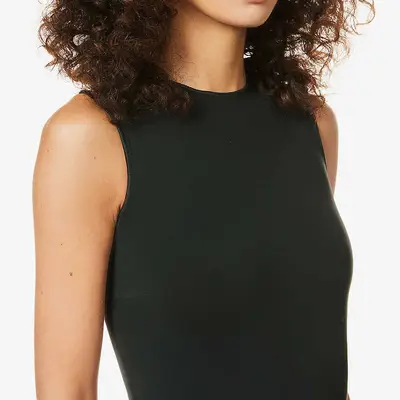 Skims Essential Crew Neck Stretch Woven Body | Where To Buy | The Sole ...