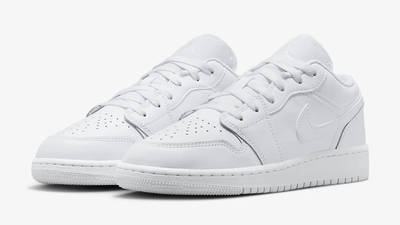 Air Jordan 1 Low GS Triple White | Where To Buy | 553560-136 | The Sole ...