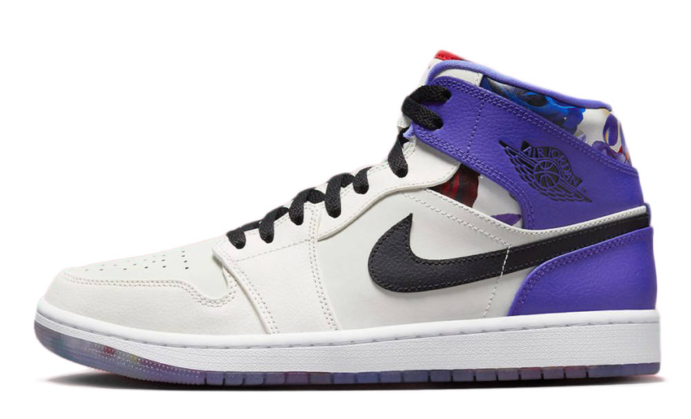 Air Jordan 1 Mid Flower Garden White Royal | Where To Buy
