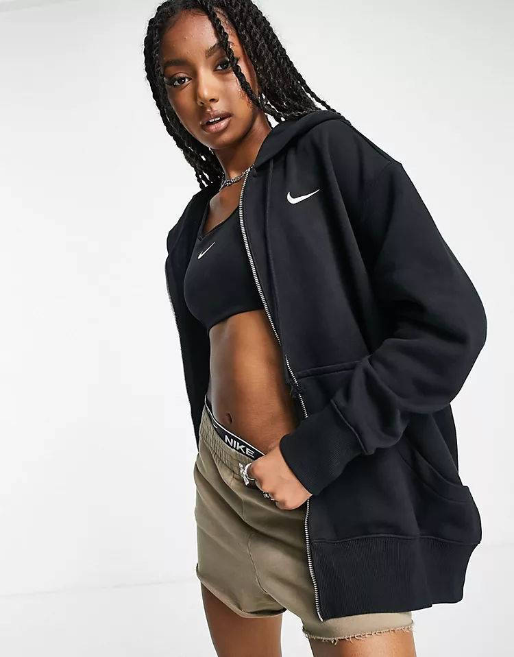 Nike Mini Swoosh Oversized Full Zip Hoodie | Where To Buy | 202281004