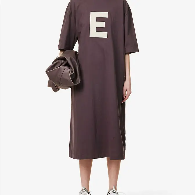 Fear of God ESSENTIALS Logo-Appliqué Cotton-Jersey Midi Dress | Where ...