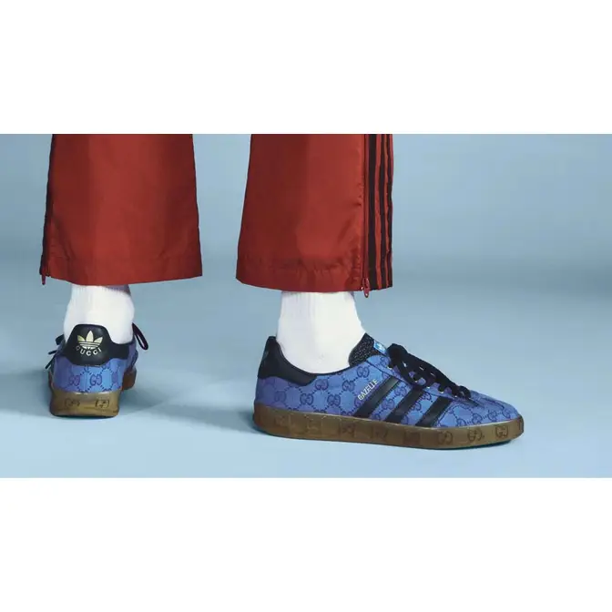 Gucci x adidas Gazelle Blue Black | Where To Buy | IE2265 | The Sole ...