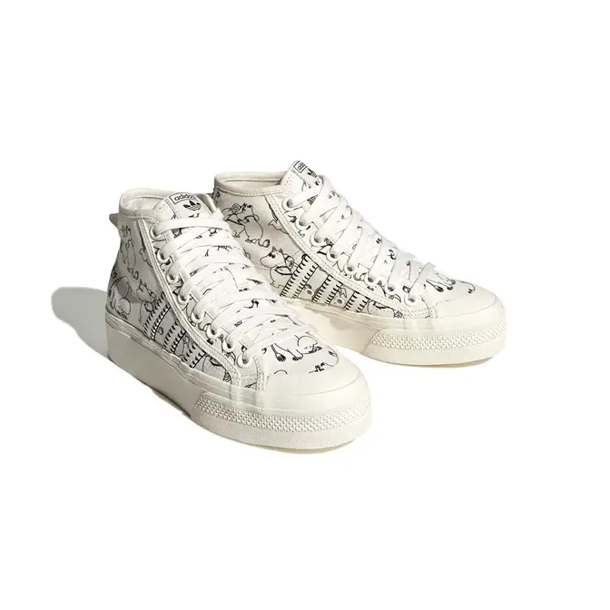 Moomin x adidas Nizza Platform Mid Off White | Where To Buy | ID4205 ...