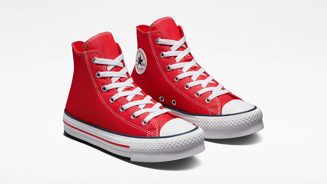 Converse Chuck Taylor Retro Denim EVA Lift Platform High GS Red | Where ...