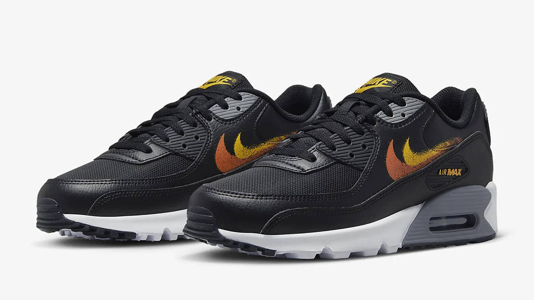 Nike Air Max 90 Spray Paint Swoosh Black | Where To Buy | FJ4229-001