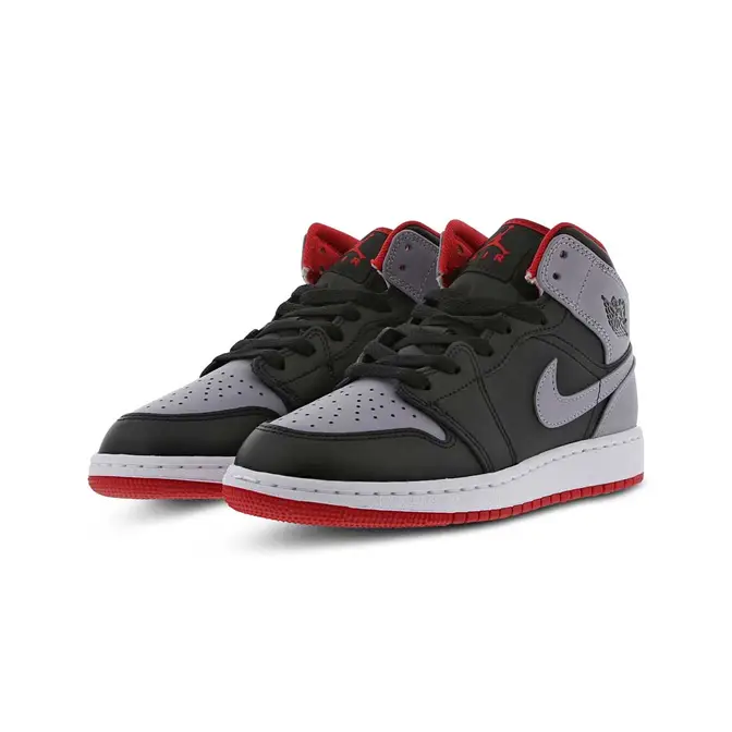 Air Jordan 1 Mid GS Black Grey Red | Where To Buy | DQ8423-006 | The ...