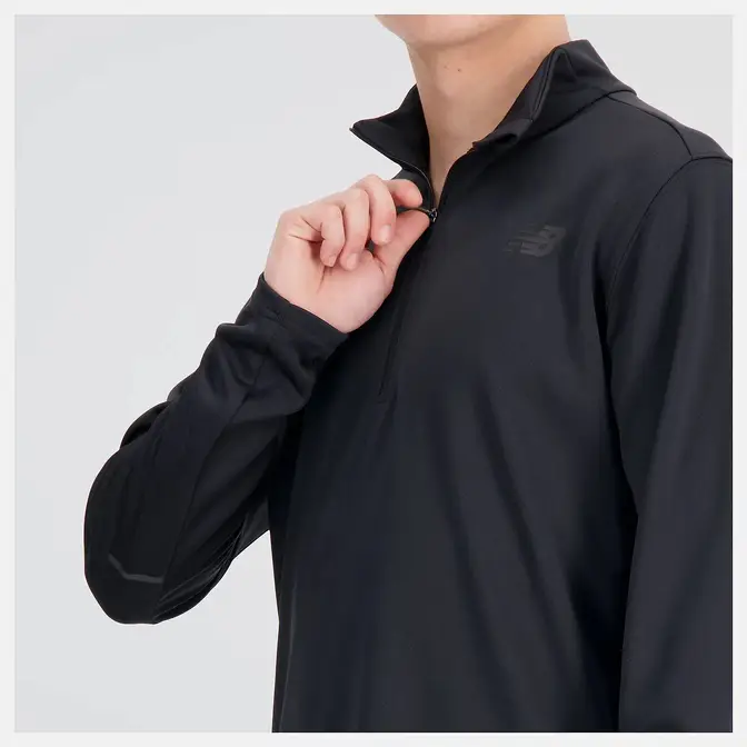 New Balance Knit 1/4 Zip | Where To Buy | MT33130BK | The Sole Supplier