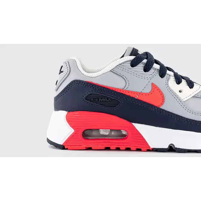 Nike Air Max 90 LTR Big Kids Grey Obsidian Crimson | Where To Buy | CD6864-021 | The Sole Supplier