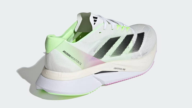 adidas Adizero Boston 12 White Black Green Spark | Where To Buy | IG3321