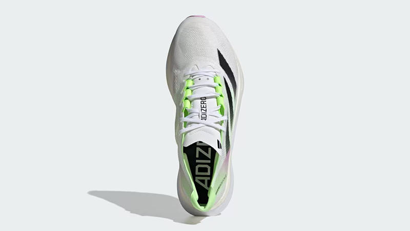 adidas Adizero Boston 12 White Black Green Spark | Where To Buy | IG3321