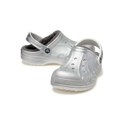 Crocs Baya Printed Lined Clog Silver Metallic | Where To Buy | 205975-0P1 | The Sole Supplier