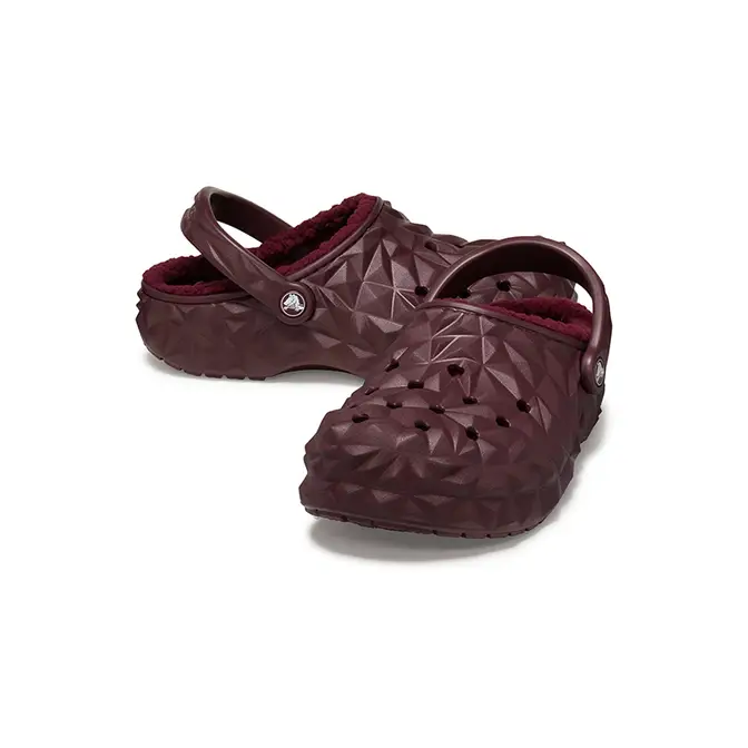 Crocs Classic Clog Lined Geometric Dark Cherry | Where To Buy | 210069 ...