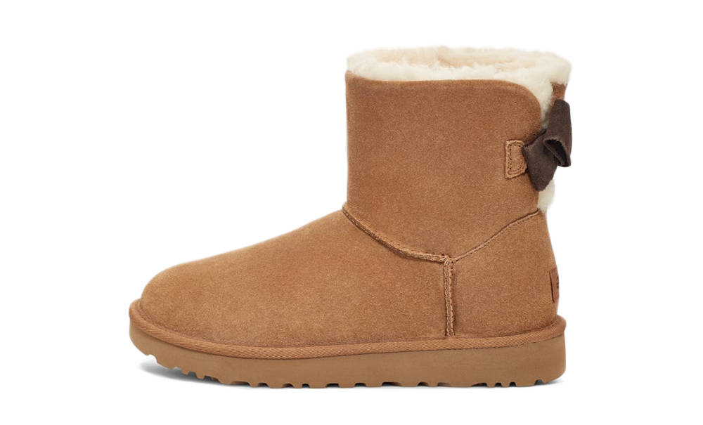 UGG Mini Bailey Bow Suede Boots Chestnut | Where To Buy | 1153514-CHE