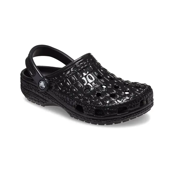 Crocs Classic Clog Metallic Crocskin Black | Where To Buy | 209093-001 ...