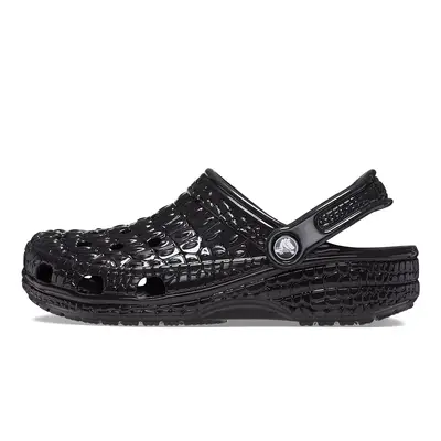 Crocs Classic Clog Metallic Crocskin Black | Where To Buy | 209093-001 ...