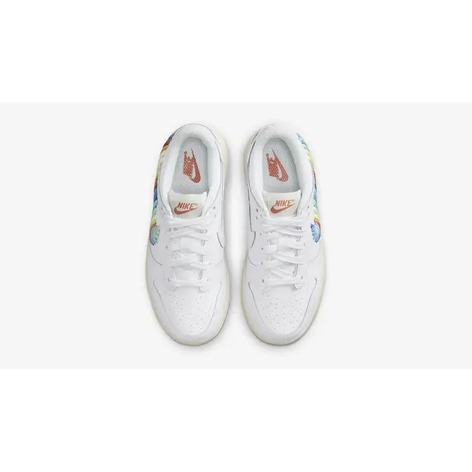 Nike Dunk Low GS "Rainbow Swoosh" | FN4861-100 | The Sole Supplier