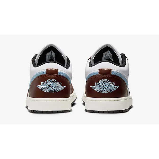 Air Jordan 1 Low Embroidered White Brown Blue | Where To Buy | FQ7832 ...