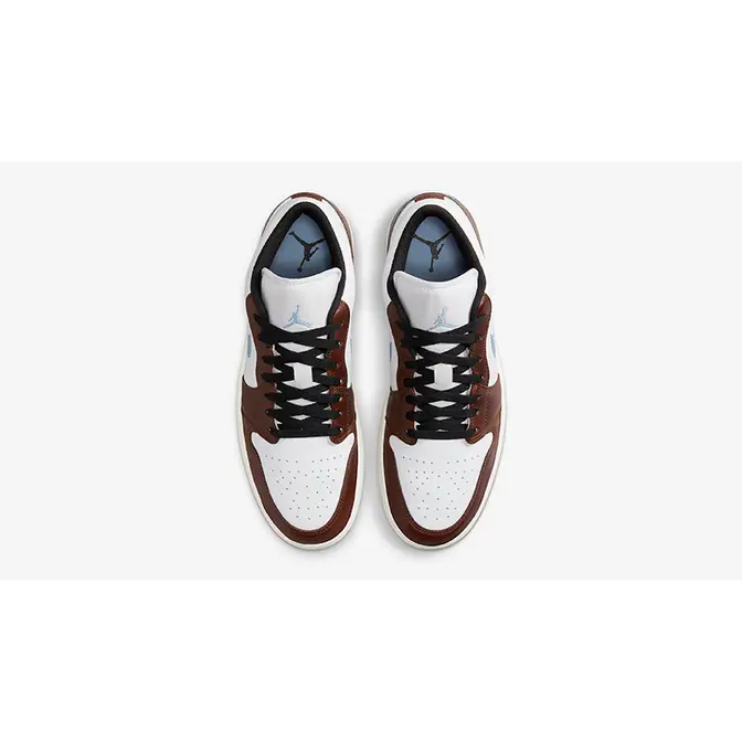 Air Jordan 1 Low Embroidered White Brown Blue | Where To Buy | FQ7832 ...