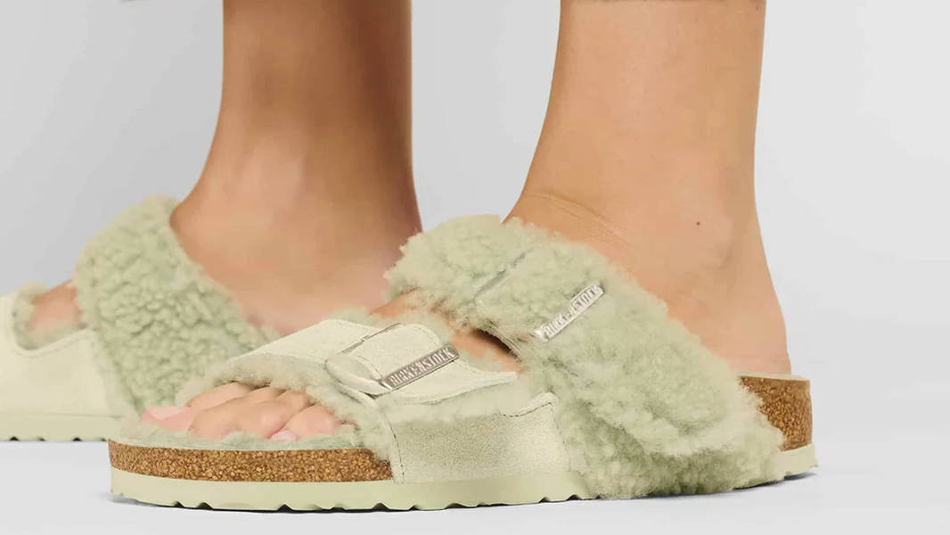 Birkenstock Arizona Teddy Split Green Matcha | Where To Buy | 1025539