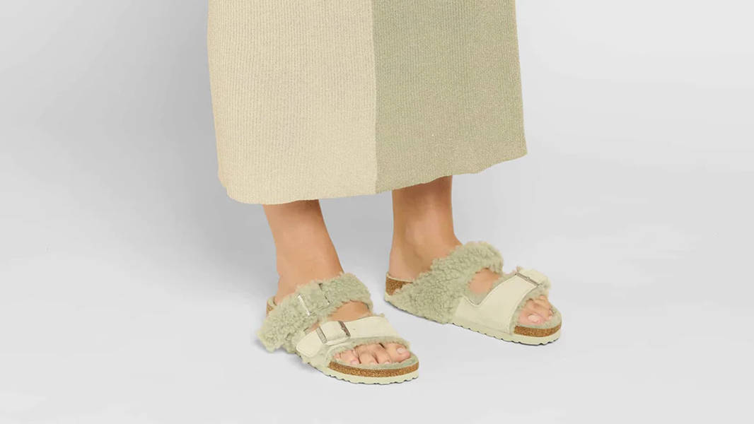 Birkenstock Arizona Teddy Split Green Matcha | Where To Buy | 1025539