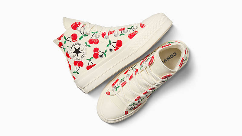 Converse Chuck Taylor Cherries Lift Platform High White Red | Where To ...