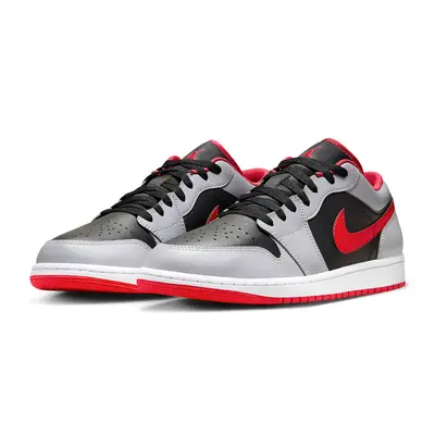 Air Jordan 1 Low Black Cement Grey Fire Red | Where To Buy | 553558-060