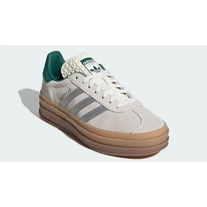 adidas Gazelle Bold Silver Metallic Green | JI0328 | The Sole Supplier
