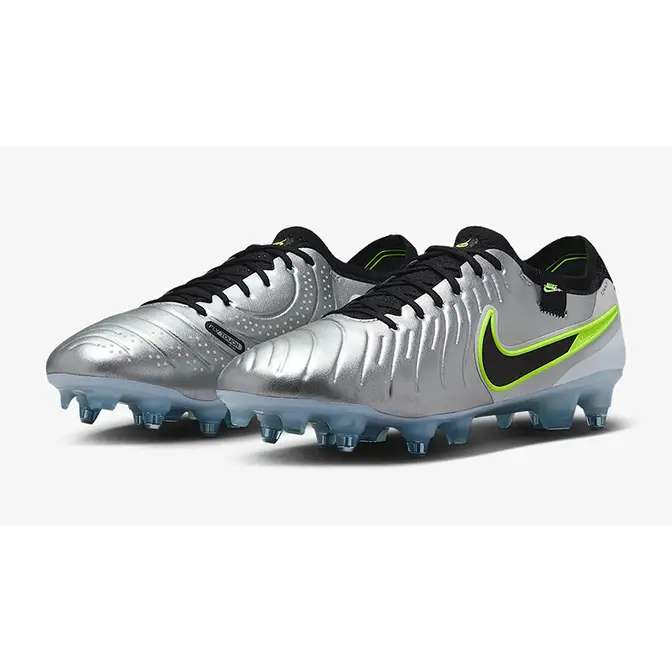 Nike Tiempo Legend 10 Elite Soft-Ground Low-Top Football Boot Silver ...