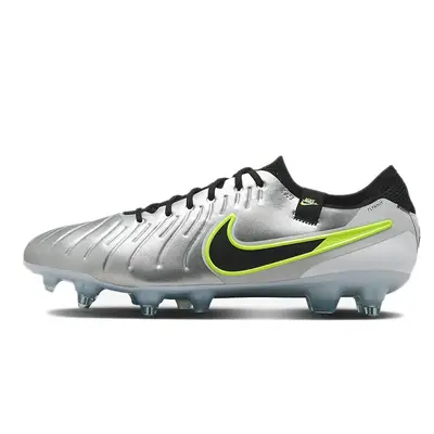 Nike Tiempo Legend 10 Elite Soft-Ground Low-Top Football Boot Silver ...