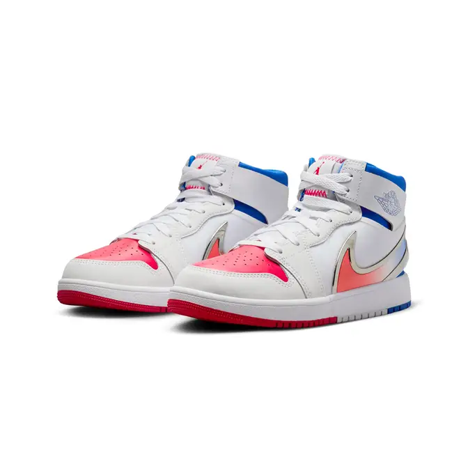 Air Jordan 1 Mid RM EasyOn GS White Blue Red | FQ1281-100 | The Sole ...