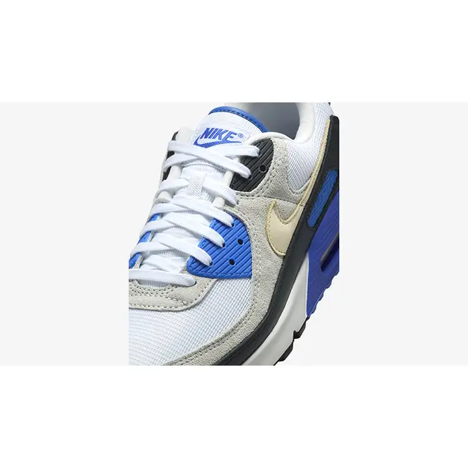 Nike Air Max 90 Premium White Racer Blue | HF3449-100 | The Sole Supplier