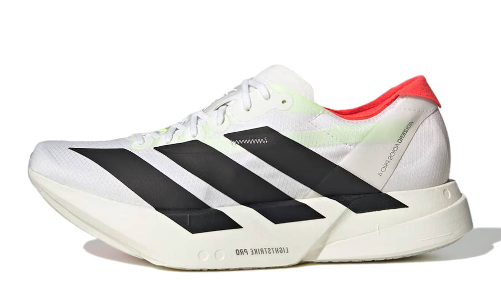 adidas Adizero Adios Pro 4 White Black Silver | JR1094 | The Sole Supplier