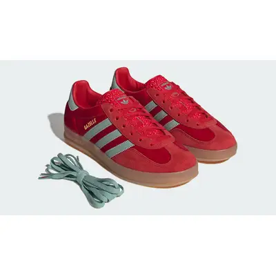 adidas Gazelle Indoor Better Scarlet Hazy Green | IG6786 | The Sole ...