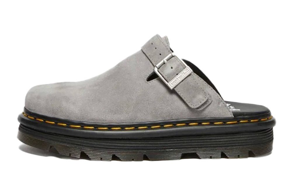 Dr. Martens Zebzag Suede Platform Mules Grey | 31937775 | The Sole Supplier