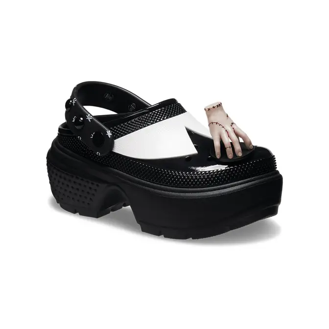 Wednesday x Crocs Stomp Clog Black White | 210214-001 | The Sole Supplier