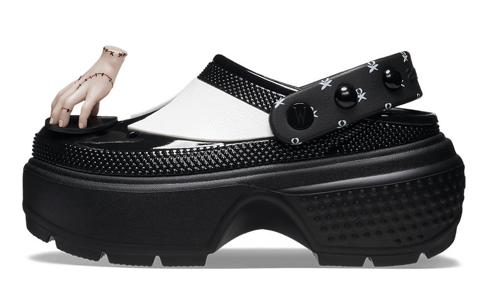 Wednesday x Crocs Stomp Clog Black White | 210214-001 | The Sole Supplier