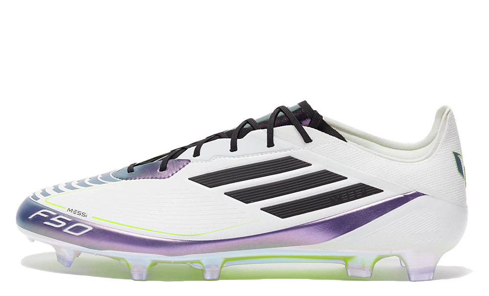 adidas Messi F50 Elite FG Boots White Purple | IE9063 | The Sole Supplier