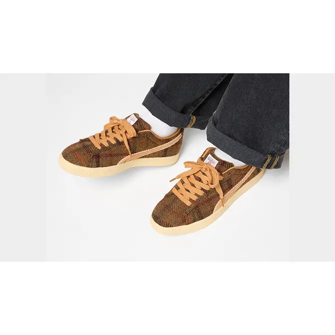 PUMA Clyde Harris Tweed Brown | 398512-02 | The Sole Supplier