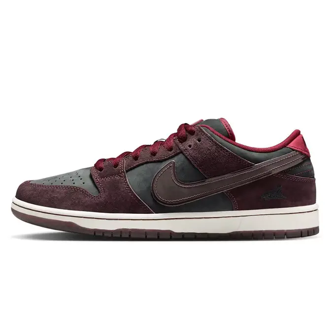 RIOT Skateshop x Nike SB Dunk Low Mahogany Red | FZ1289-200 | The Sole ...