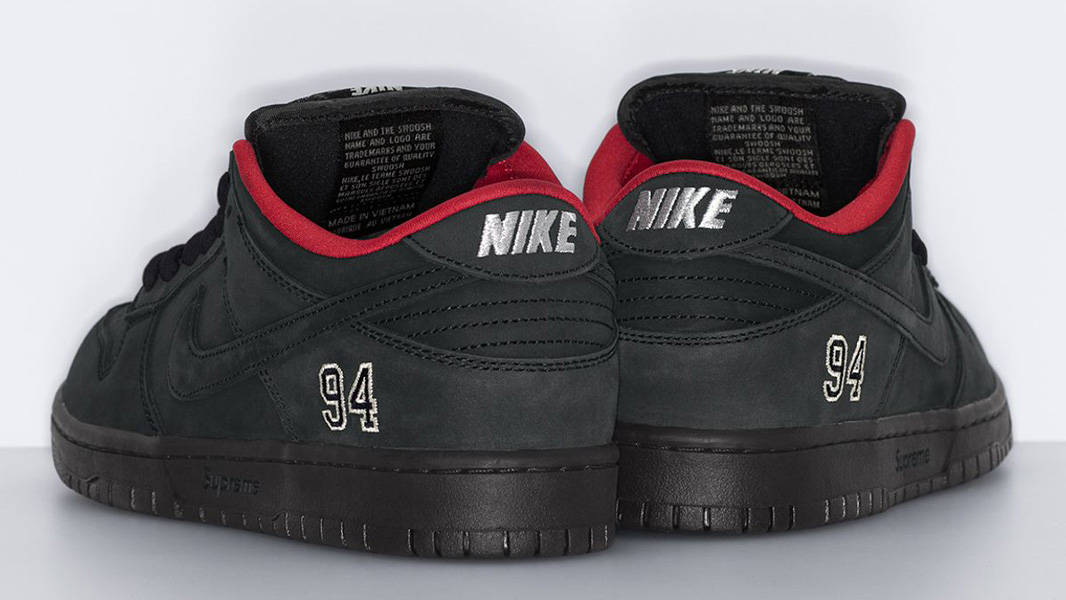 Supreme x Nike SB Dunk Low 94 Black | HQ8487-001 | The Sole Supplier