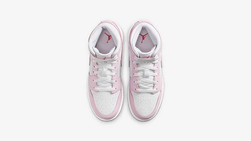 Air Jordan 1 Mid GS Pink Foam Fire Red | DQ8423-608 | The Sole Supplier