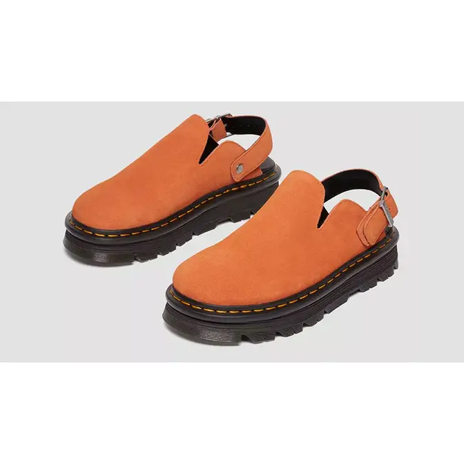 Dr. Martens Zebzag Suede Platform Mules Orange | 31937800 | The Sole ...