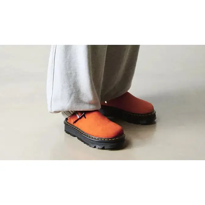 Dr. Martens Zebzag Suede Platform Mules Orange | 31937800 | The Sole ...