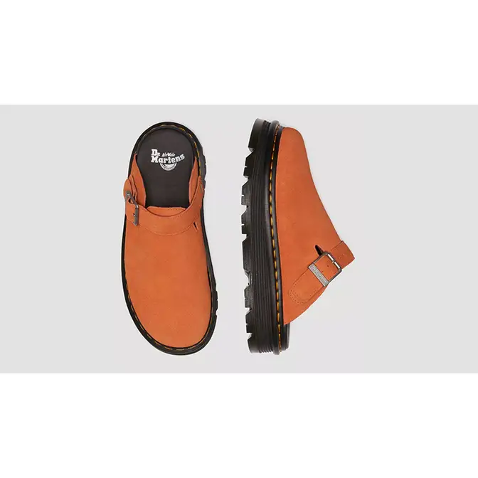 Dr. Martens Zebzag Suede Platform Mules Orange | 31937800 | The Sole ...