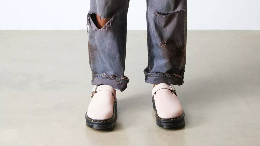 Dr. Martens Zebzag Suede Platform Mules Powder Pink | 31937650 | The ...